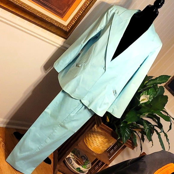 Maggie Sweet | Jackets & Coats | Vintage Maggie Sweet Aqua Colored Suit ...